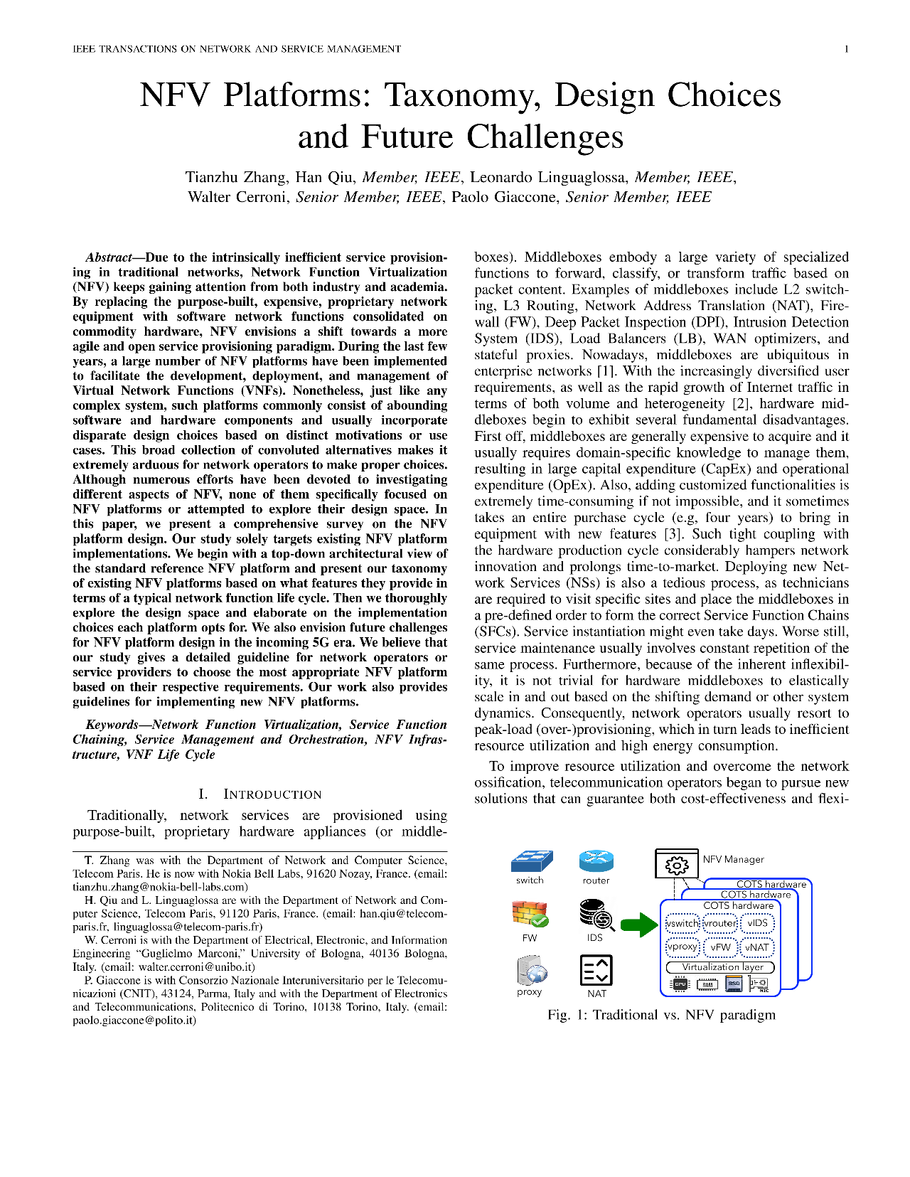 NFV Platforms: Taxonomy, Design Choices, and Future Challenges | Nokia.com