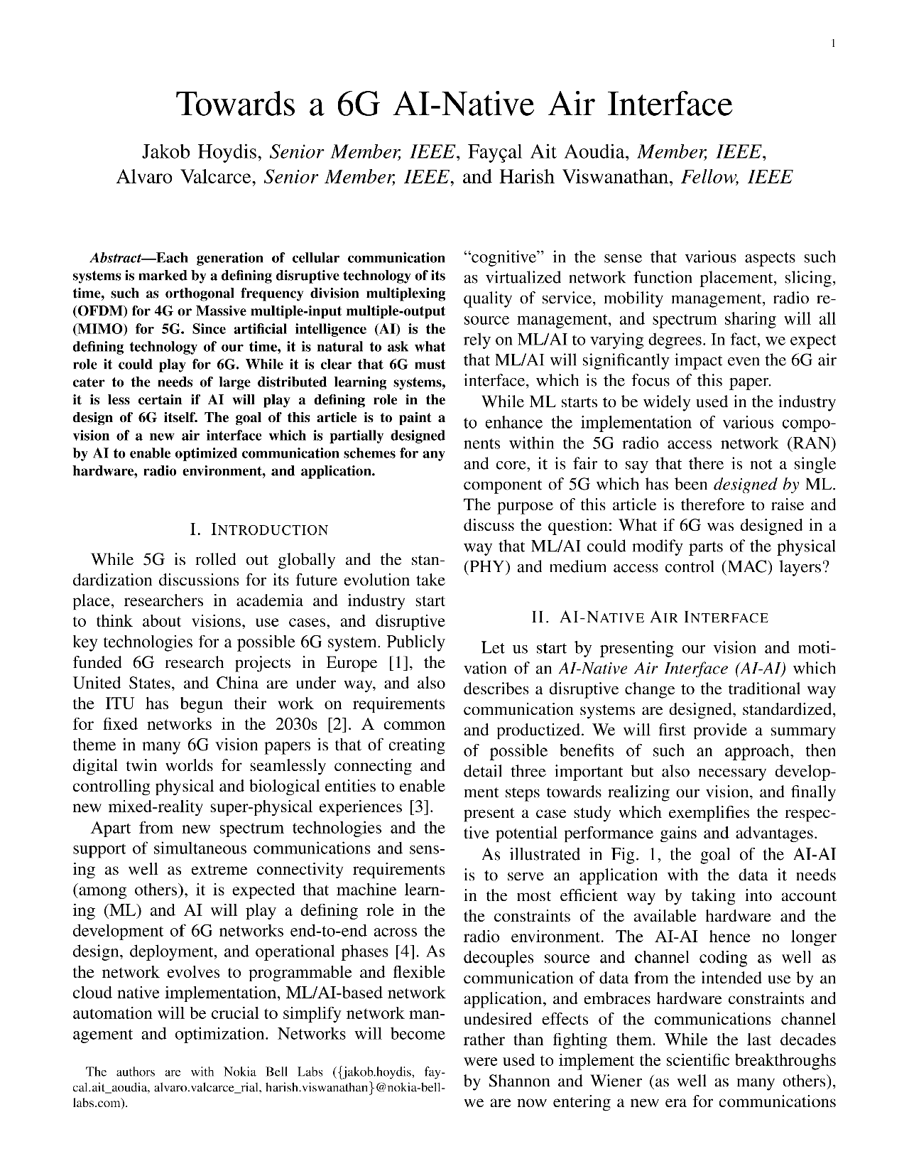 Towards a 6G AI-Native Air Interface | Nokia.com