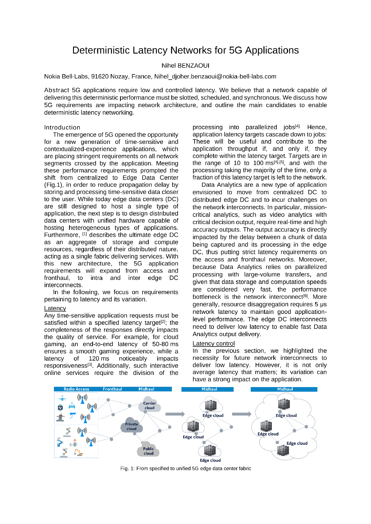 Deterministic Latency Networks for 5G Applications | Nokia.com